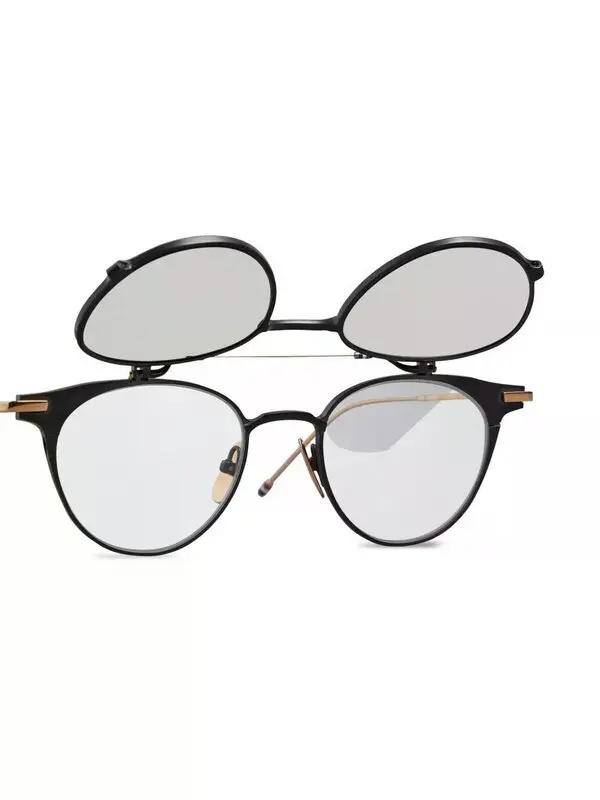 Thom Browne Round-frame Flip-up Sunglasses