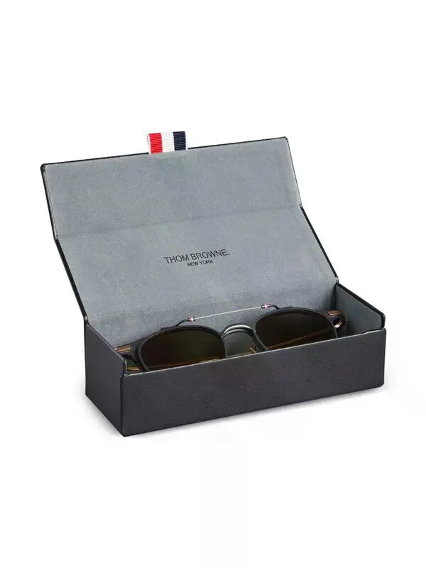 Thom Browne Round-frame Flip-up Sunglasses