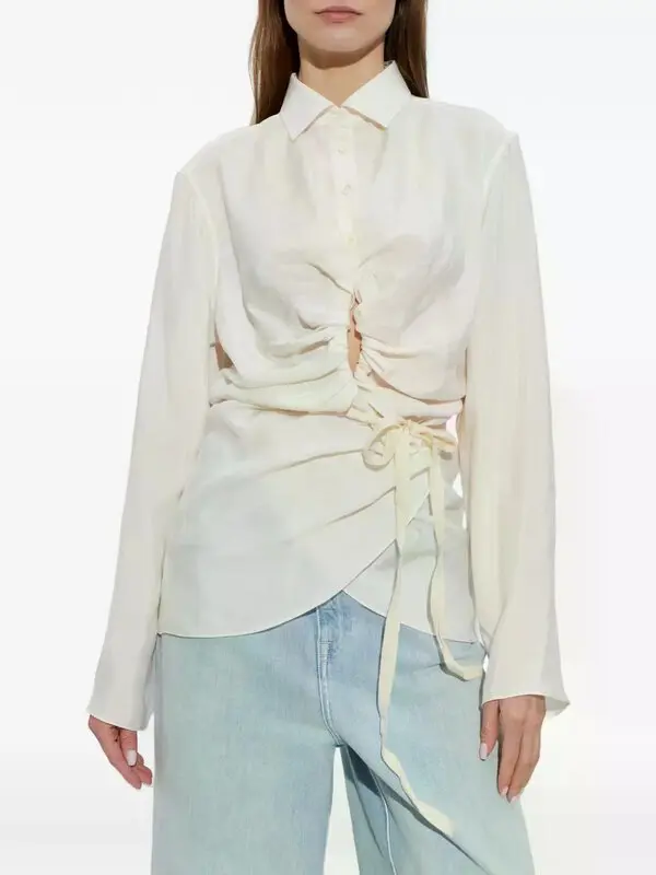 MAISON MARGIELA Tie-waist Shirt - Neutrals