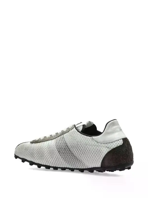 MAISON MARGIELA Textured Suede Lace-up Low-top Sneakers - White