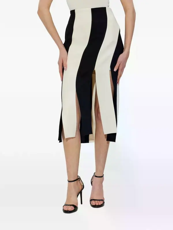 ENTIRE STUDIOS Striped Midi Skirt With Slits