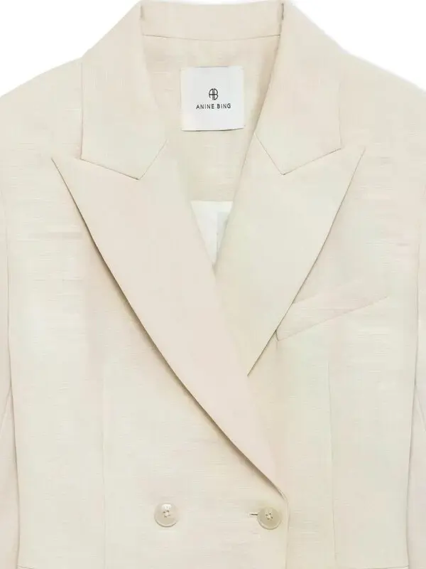 ANINE BING Tiphaine Double-breasted Blazer - Neutrals