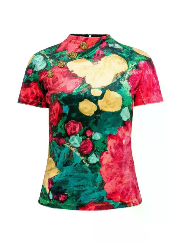 Balmain Floral Print Top
