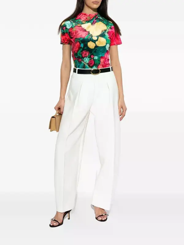 Balmain Floral Print Top