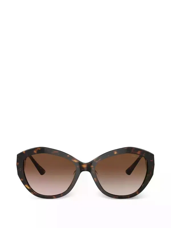 JIMMY CHOO Geometric Logo Sunglasses - Brown