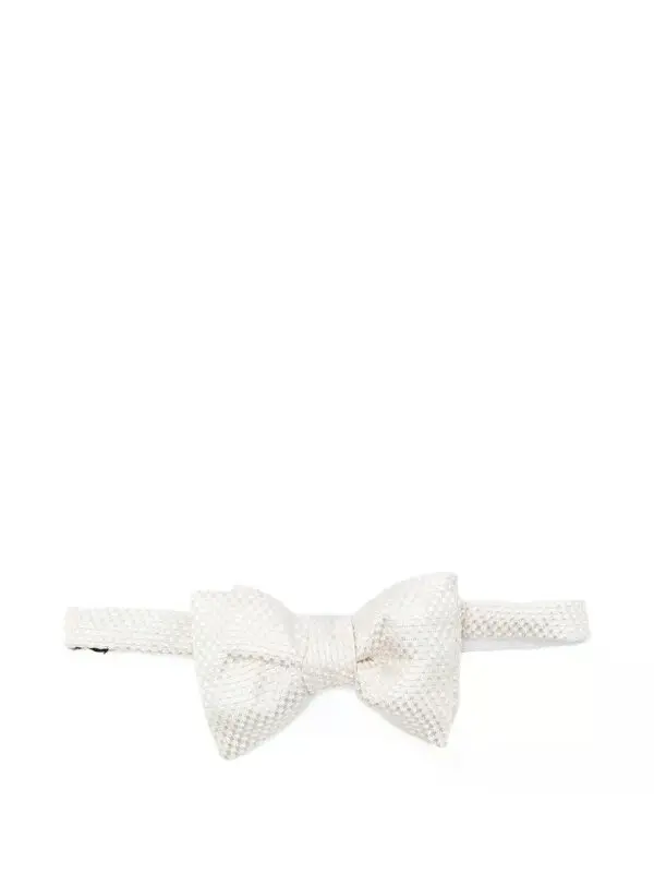 TOM FORD Textured Bow Tie - Neutrals