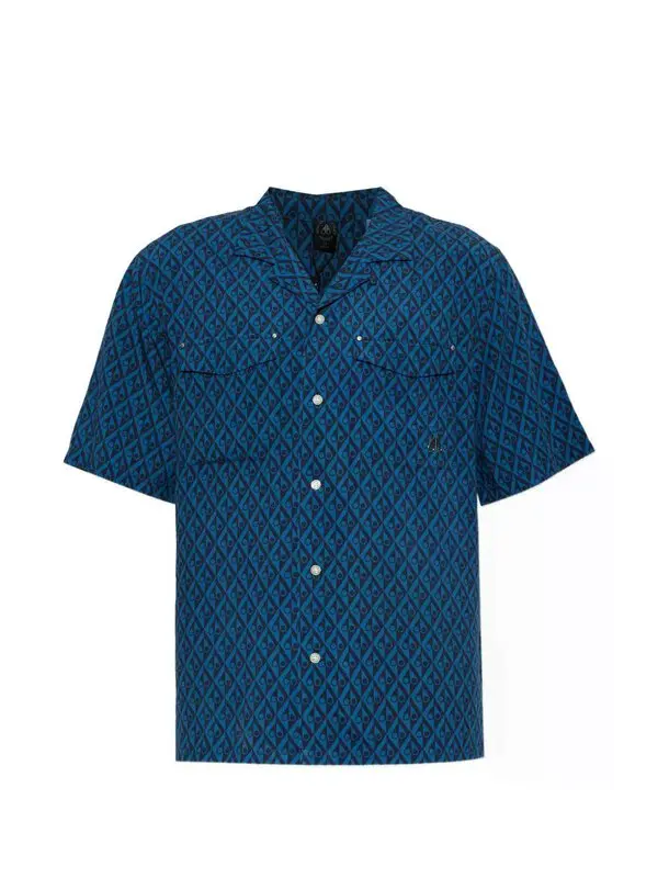 Moose Knuckles Patterned Shirt - Blue