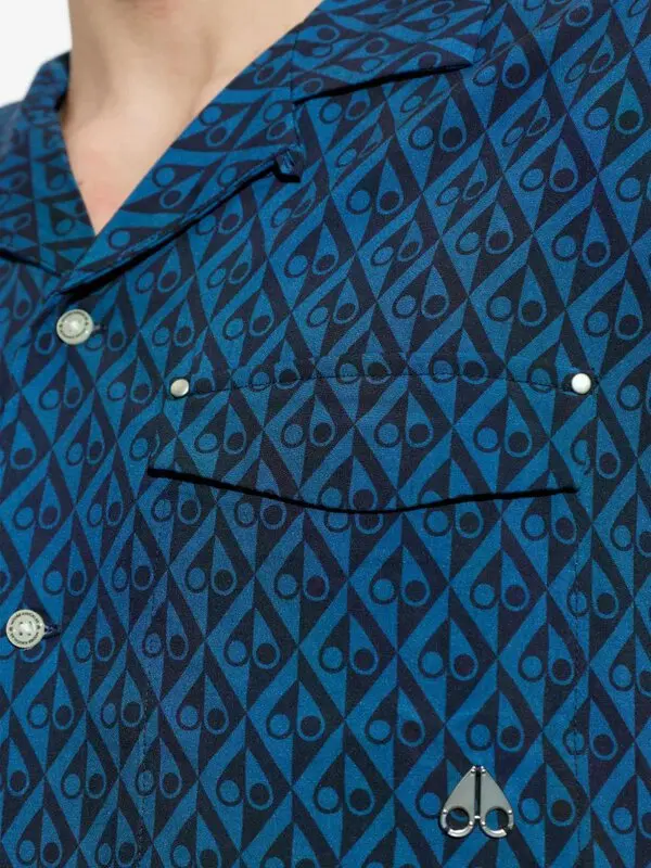 Moose Knuckles Patterned Shirt - Blue