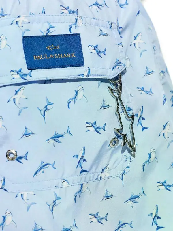 Paul & Shark Shark-print Swim Shorts
