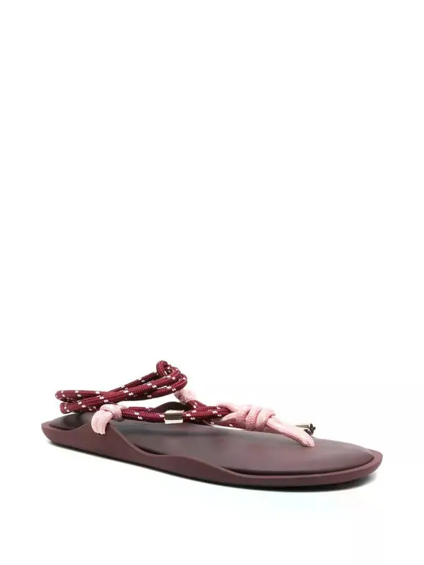 Flowze Fló Twin Rope-detail Sandals - Red