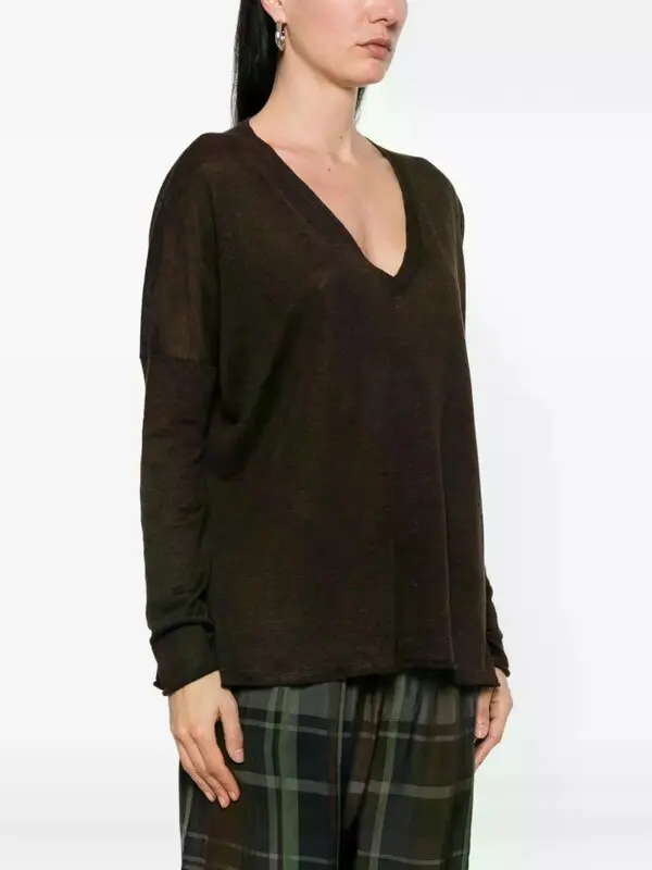BEYOU V-neck Long Sleeve Sweater