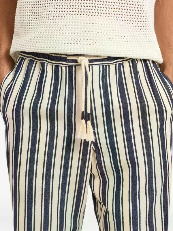Orlebar Brown Striped Drawstring Trousers - Blue