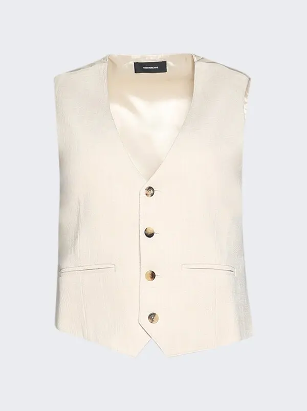 Wardrobe.NYC Spring Waistcoat - Cream