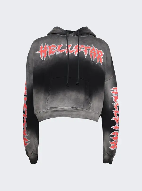 HELLSTAR Stars Shine Graffiti Hoodie - Black