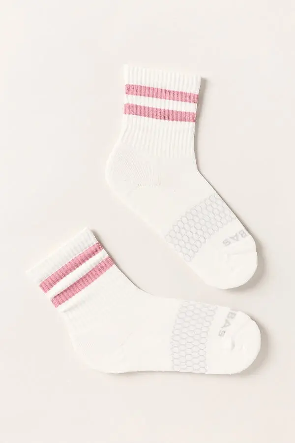 BOMBAS Double-stripe Tube Socks - Dried Rose