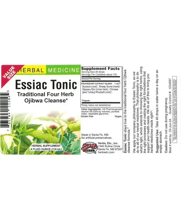 TRACE MINERALS Herbs Etc. Essiac Tonic