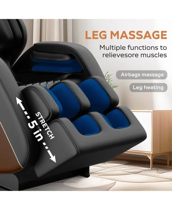 BOYEL LIVING Massage Chair Recliner With Zero Gravity With Full Body Air Pressure With 6 Massage Rollers