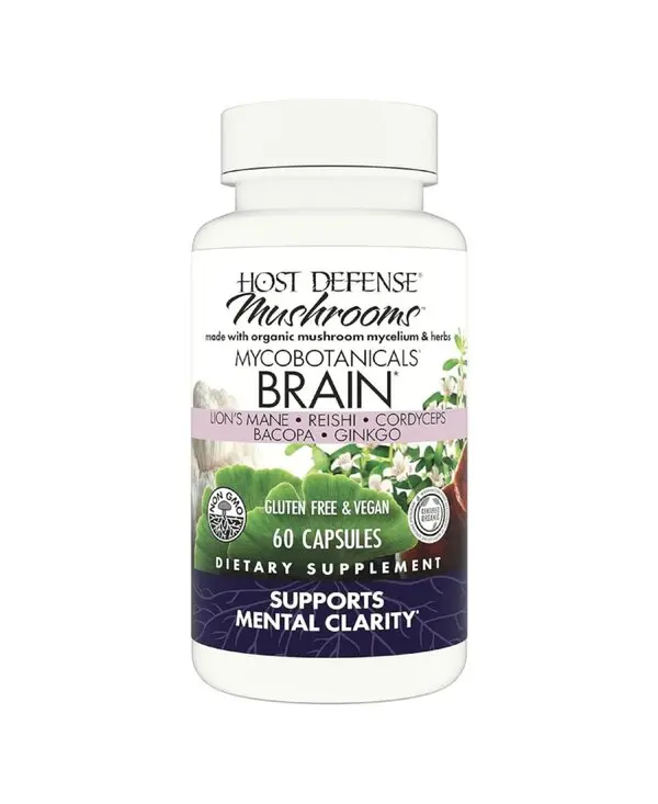 HOST DEFENSE Mycobotanicals Brain Capsules - No Color