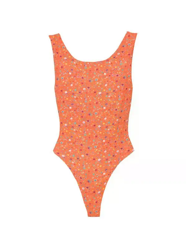 Lhd Key Biscayne Floral Bodysuit - Orange