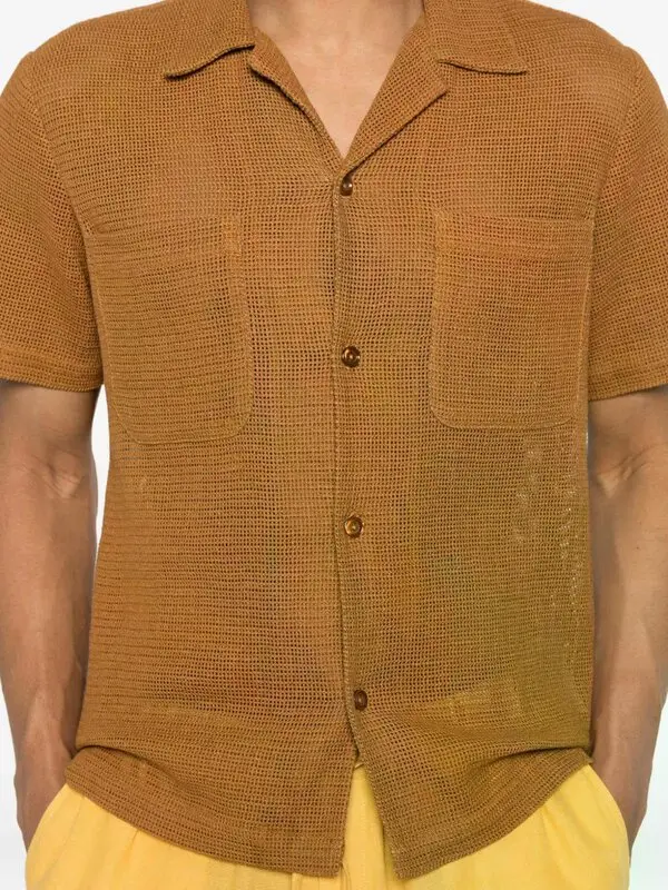 Sandro Openwork Mesh Shirt
