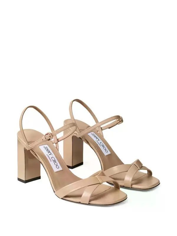 JIMMY CHOO Elsy Block-heel Sandals - Neutrals