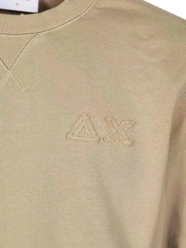 SUN 68 Appliqué Crew Neck Sweatshirt - Neutrals