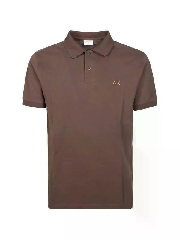 SUN 68 Bandana-collar Polo Shirt - Brown