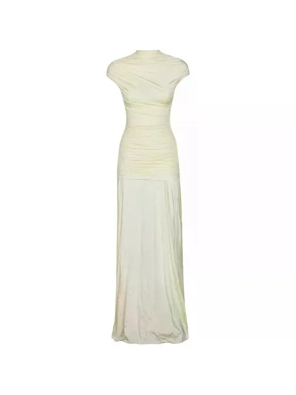 SELF-PORTRAIT Jersey Draped Maxi Dress