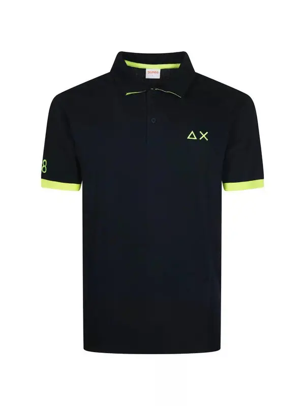 SUN 68 Logo-detail Polo Shirt - Blue