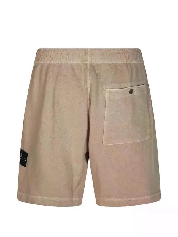 Stone Island Malfilé Cotton Fleece Track Shorts - Neutrals