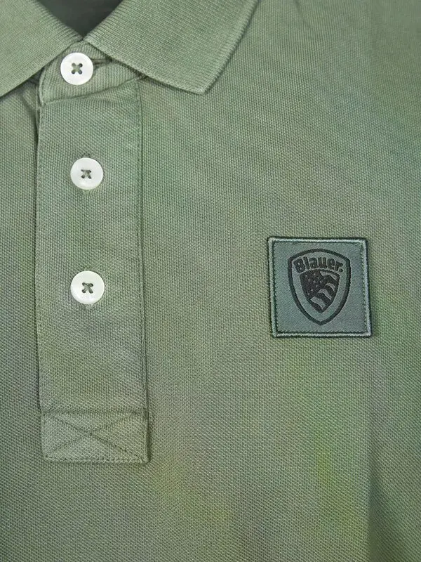 BLAUER. Short-sleeve Polo Shirt - Green