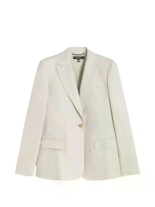 Max Mara Buttoned Single-breasted Linen Blazer
