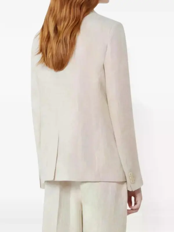Max Mara Buttoned Single-breasted Linen Blazer