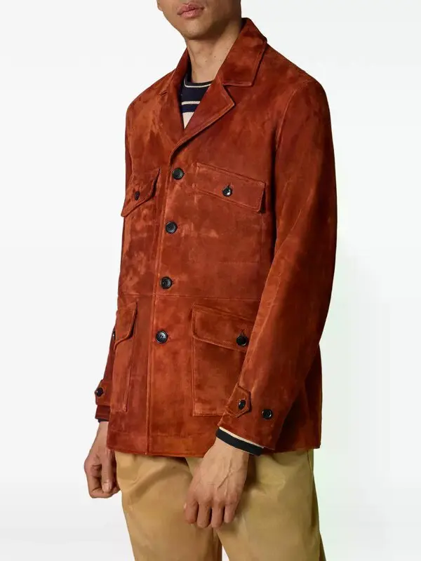 Paul Smith Buttoned Suede Shirt Jacket