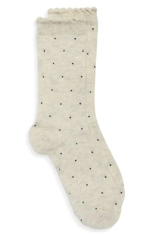 CASA CLARA Martinique Polka Dot Crew Socks - Grey