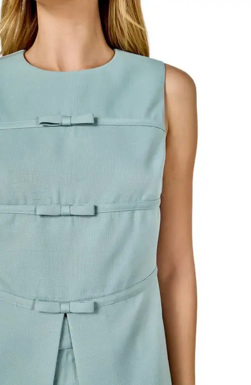 Endless Rose Bow Detail Split Front Top
