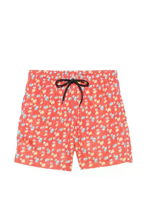 DRUMOHR Print Drawstring Swim Shorts - Red