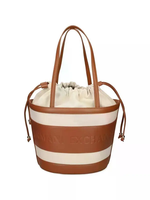 Armani Exchange Drawstring-closure Bucket Bag - Neutrals