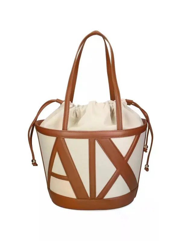 Armani Exchange Drawstring-closure Bucket Bag - Neutrals