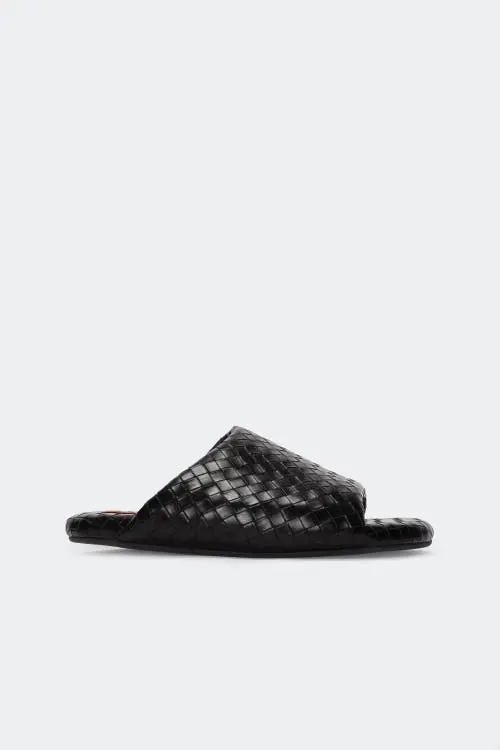 SIMONMILLER Woven Bubble Slide Sandal - Black