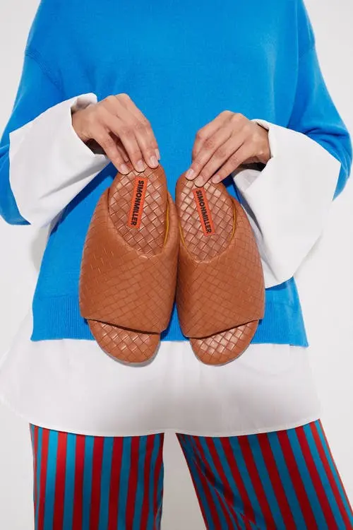SIMONMILLER Woven Bubble Slide Sandals