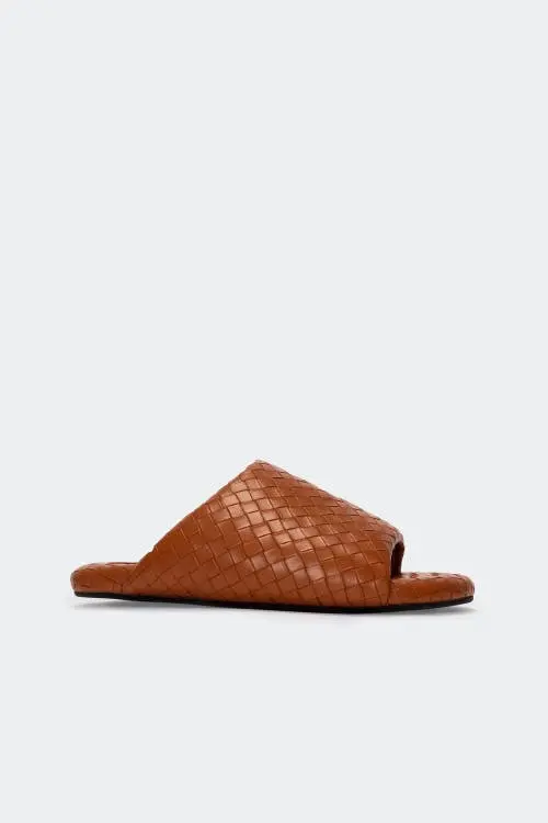 SIMONMILLER Woven Bubble Slide Sandals - Black