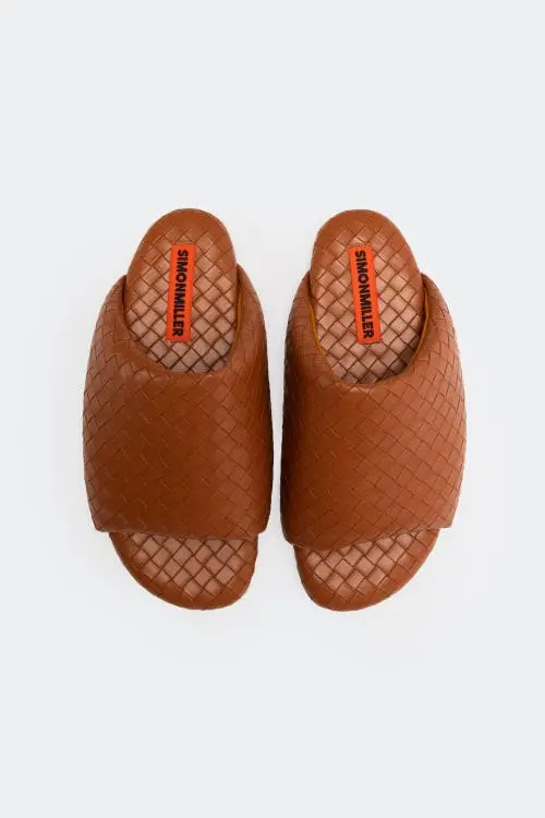 SIMONMILLER Woven Bubble Slide Sandals - Black
