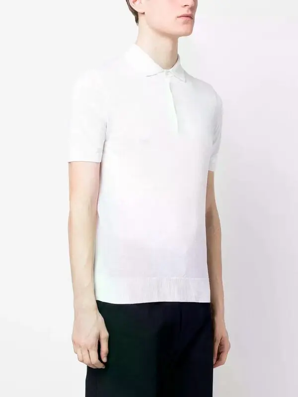 DRUMOHR Fine-knit Polo Shirt - White