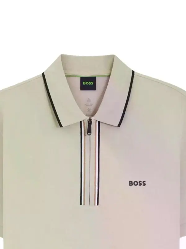 BOSS Logo-detail Polo Shirt - Neutrals