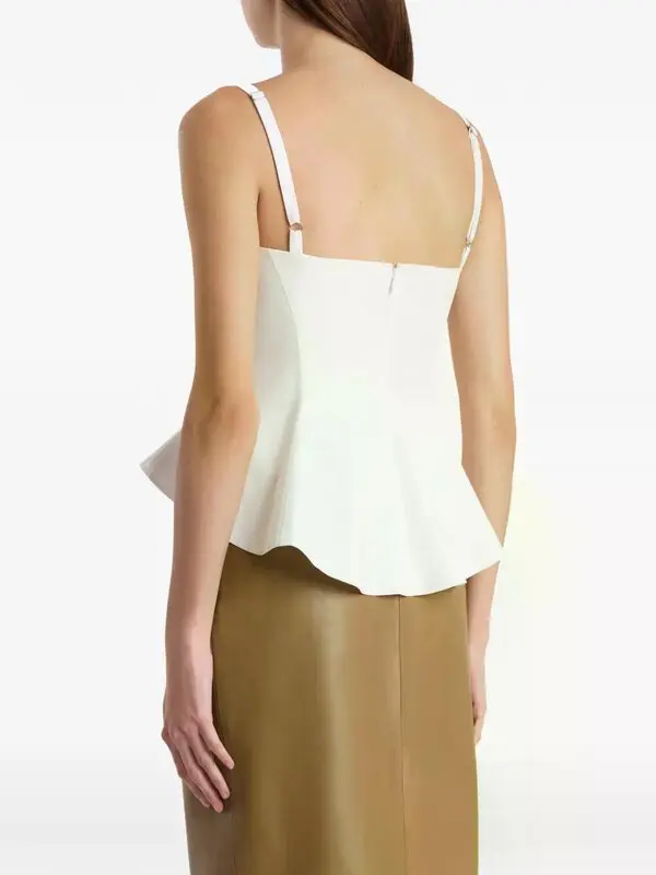 Khaite Sleeveless Peplum Top - White