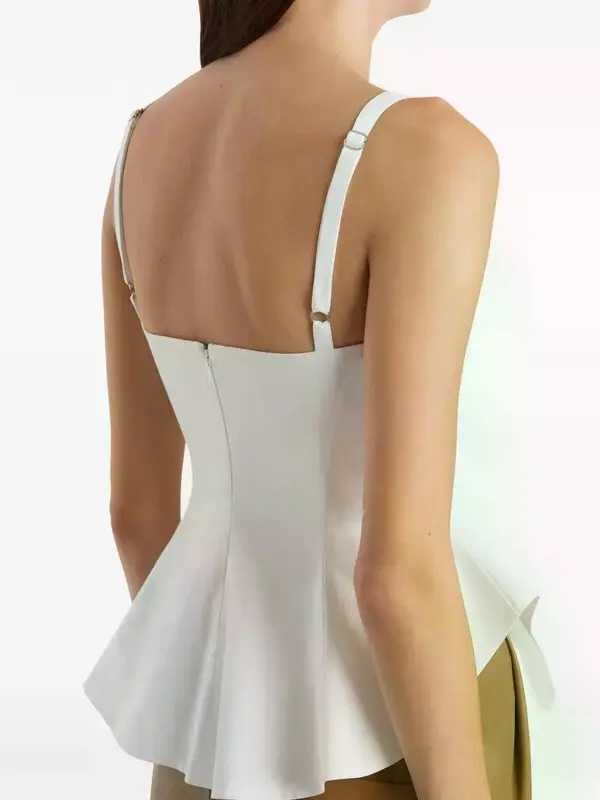 Khaite Sleeveless Peplum Top - White