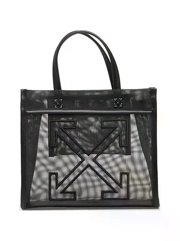 Off-White Mesh Market Tote Bag - Black