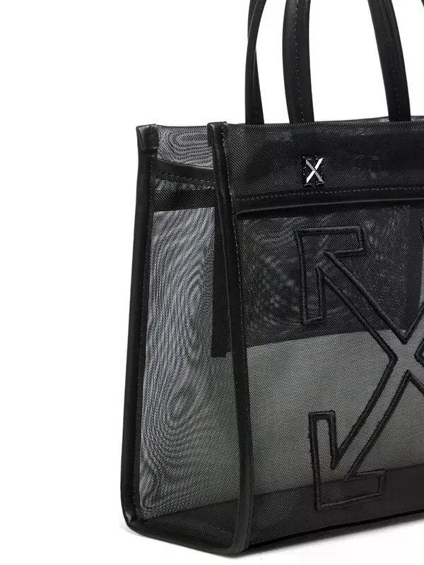 Off-White Mesh Market Tote Bag - Black