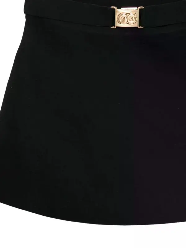 Cult Gaia Amoret Buckle-detail Skorts - Black